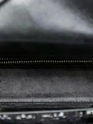 Dior 2014 Mini Fabric Lame Lady Satchel - Black