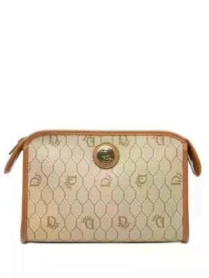Dior 20th Century Honeycomb Coated Canvas Pouch