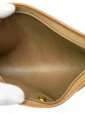 Dior 20th Century Honeycomb Coated Canvas Pouch