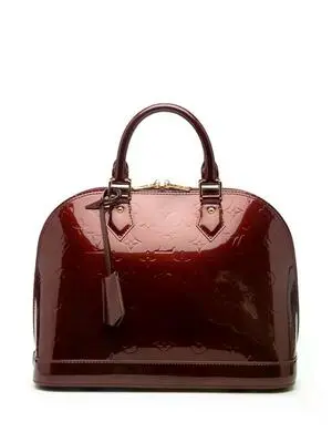 LOUIS VUITTON Monogram Vernis Alma Pm Handbag - Red