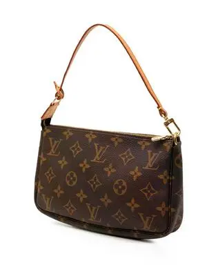 LOUIS VUITTON 1999 Monogram Pochette Accessoires Shoulder Bag - Brown