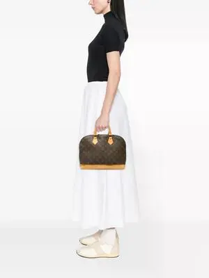 LOUIS VUITTON 1996 Monogram Alma Pm Handbag - Brown