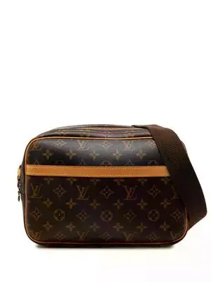 LOUIS VUITTON 2003 Monogram Reporter Pm Crossbody Bag - Brown