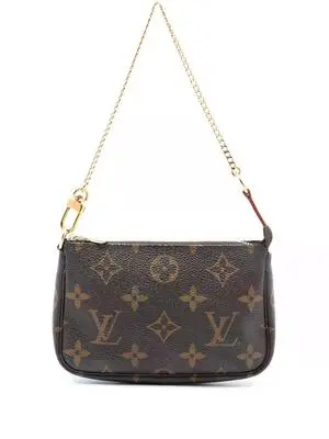 LOUIS VUITTON 2018 Monogram Mini Pochette Accessoires - Brown