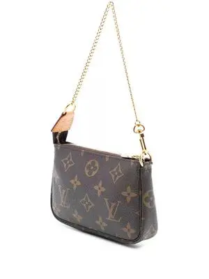 LOUIS VUITTON 2018 Monogram Mini Pochette Accessoires - Brown