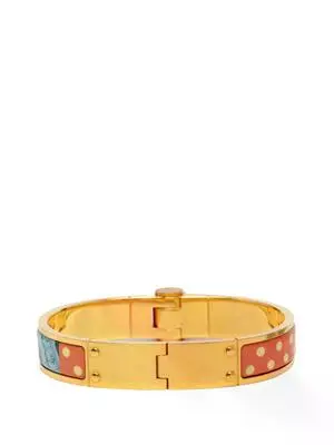 Hermès Enamel Charniere Hinge Bracelet Pm - Blue