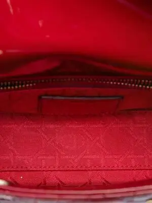 Dior 2018 Mini Patent Cannage Lady Satchel - Red