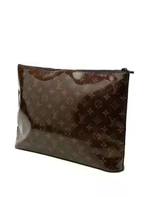 LOUIS VUITTON 2018 Monogram Glaze Pochette Cosmos Clutch - Brown