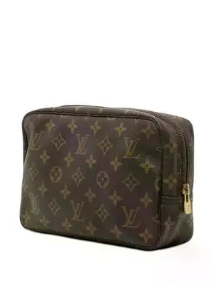 LOUIS VUITTON 1985 Monogram Trousse Toilette 23 Clutch - Brown