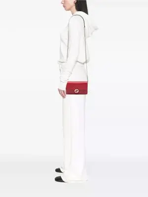 Gucci 2000-2015 Leather Interlocking G Dollar Wallet On Chain Crossbody Bag - Red