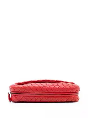 Bottega Veneta Mini Nappa Intrecciato Expandable Chain Flap Crossbody Bag - Red
