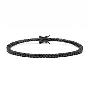 NIALAYA JEWELRY Tennis Bracelet With Cubic Zirconia - Black