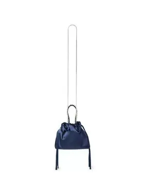 JIMMY CHOO Mini Crystal Drawstring Top-handle Shoulder Bag