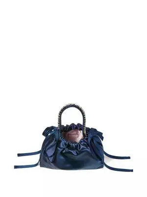 JIMMY CHOO Mini Crystal Drawstring Top-handle Shoulder Bag
