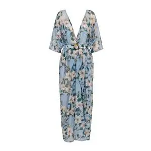 NUR KARAATA Tropic Twist Beachdress - Blue