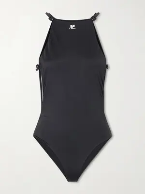COURREGES Cut-out One-piece Swimsuit - Black