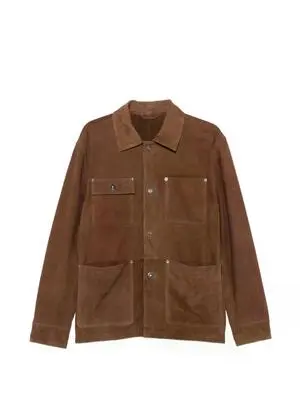 PAOLO PECORA Suede Multi-pocket Coat