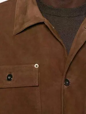 PAOLO PECORA Suede Multi-pocket Coat