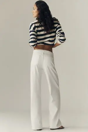 Joe's Jeans Lou Lou Low-rise Wide-leg Jeans - White