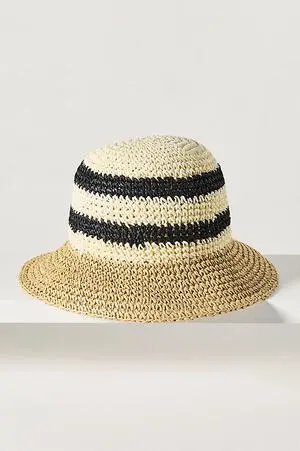 Anthropologie Straw Bucket Hat - Sand
