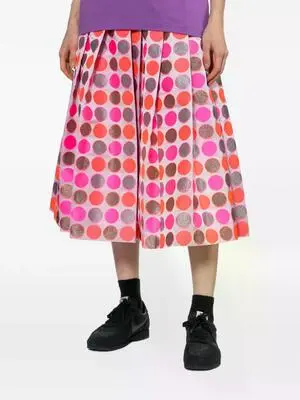 Comme Des Garçons Polka Dot Pleated Skirt