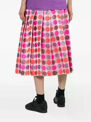 Comme Des Garçons Polka Dot Pleated Skirt