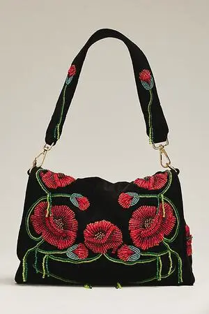 Maeve Audra Embellished Shoulder Bag - Black