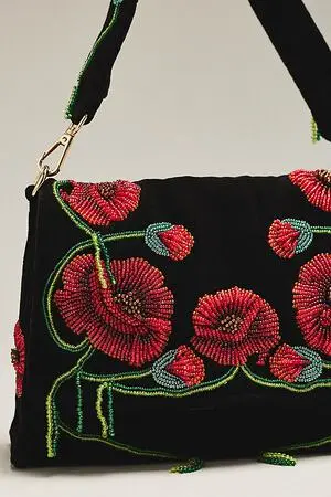 Maeve Audra Embellished Shoulder Bag - Black