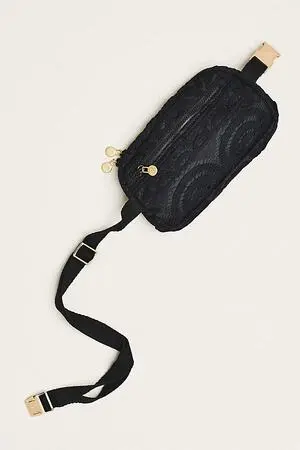 PQ SWIM Vanilla Lace Crossbody Bag - Black