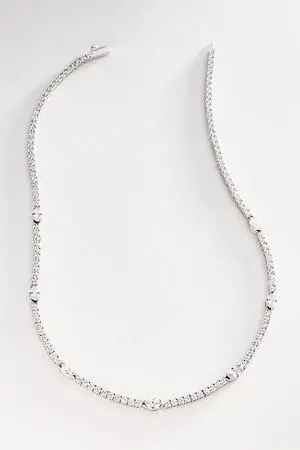 Melinda Maria Maven 18" Tennis Necklace - Silver