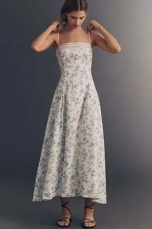 linen structured dress Layne Dress | White Linen Sleeveless Dress main image 1