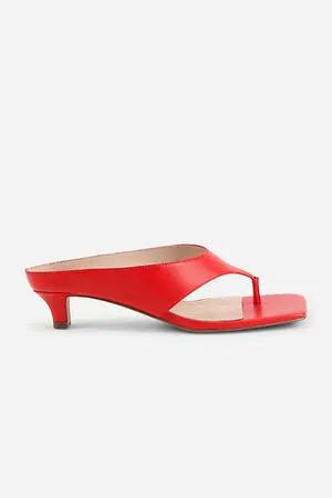 Intentionally Blank Year Ahead Flip-flop Kitten Heels - Red