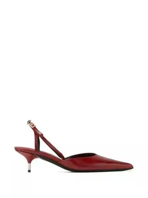 Versace Calf Leather Slingbacks With Medusa Hardware - Red