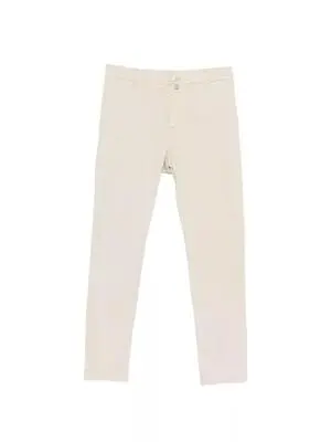 Jacob Cohen Logo-patch Button-fastening Trousers - Neutrals