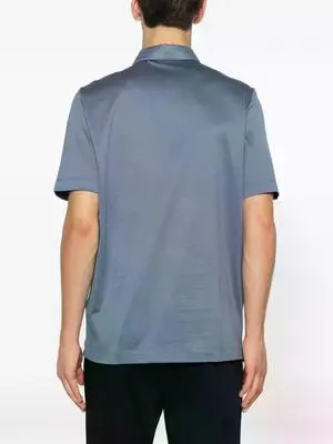 Canali Short-sleeve Polo Shirt - Blue