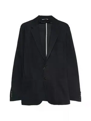 Canali Notched-lapel Patch-pocket Blazer - Blue