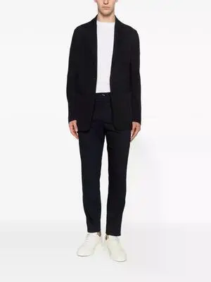 Canali Notched-lapel Patch-pocket Blazer - Blue