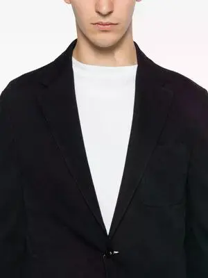 Canali Notched-lapel Patch-pocket Blazer - Blue
