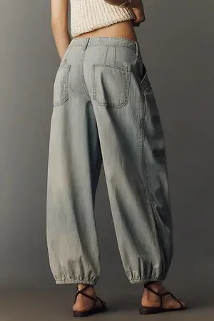 PILCRO Cotton High-rise Balloon Jeans