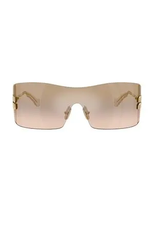 Miu Miu Rectangular Sunglasses - Brown