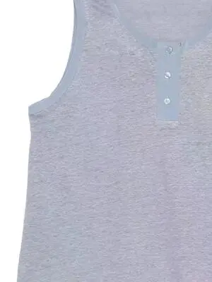 Max & Moi Button-embellished Sleeveless Top - Blue
