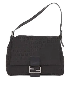 Fendi Zucchino Mama Baguette Shoulder Bag - Brown