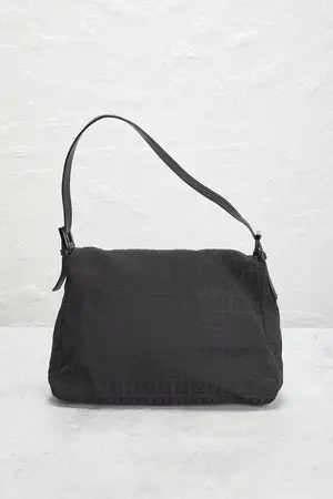 Fendi Zucchino Mama Baguette Shoulder Bag - Brown