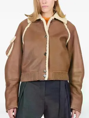 Loewe Shearling-trimmed Bomber Jacket