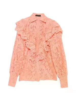 ACTUALEE Ruffled Lace Blouse
