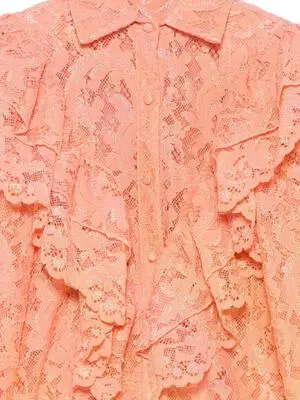 ACTUALEE Ruffled Lace Blouse
