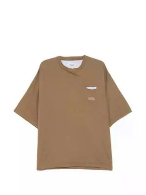 Undercover Panelled T-shirt - Brown