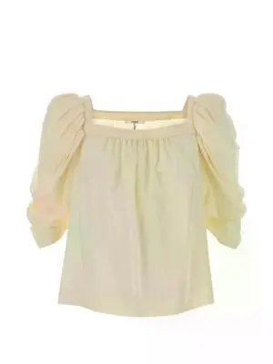 Chloé Puff-sleeve Top - Neutrals