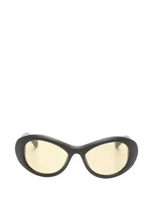 Jacquemus Oval-frame Sunglasses - Black