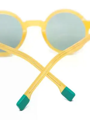 KYME Lupe Round-frame Sunglasses - Yellow